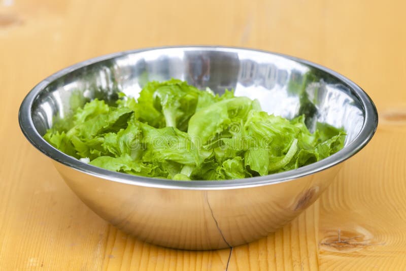 Lettuce in bowl stock image. Image of salad, vegetables - 170025979