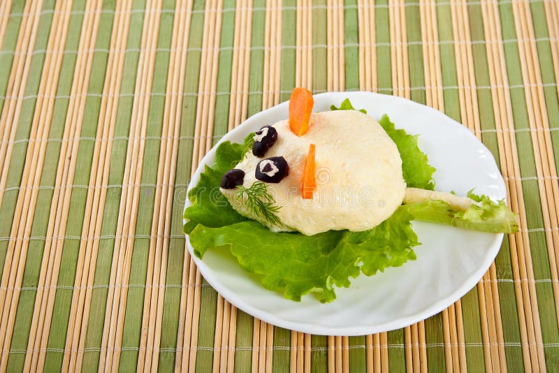 Lettuce and Cheese with Egg Snack. Stock Photo - Image of decoration ...