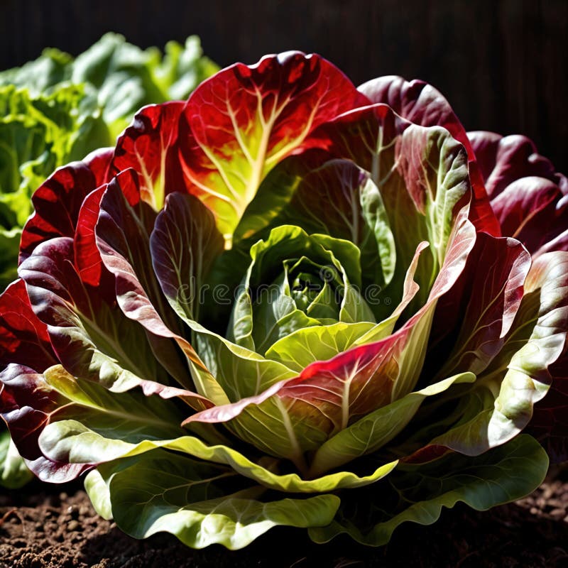Lettuce Fresh Raw Organic Vegetable, Veggie Stock Illustration ...