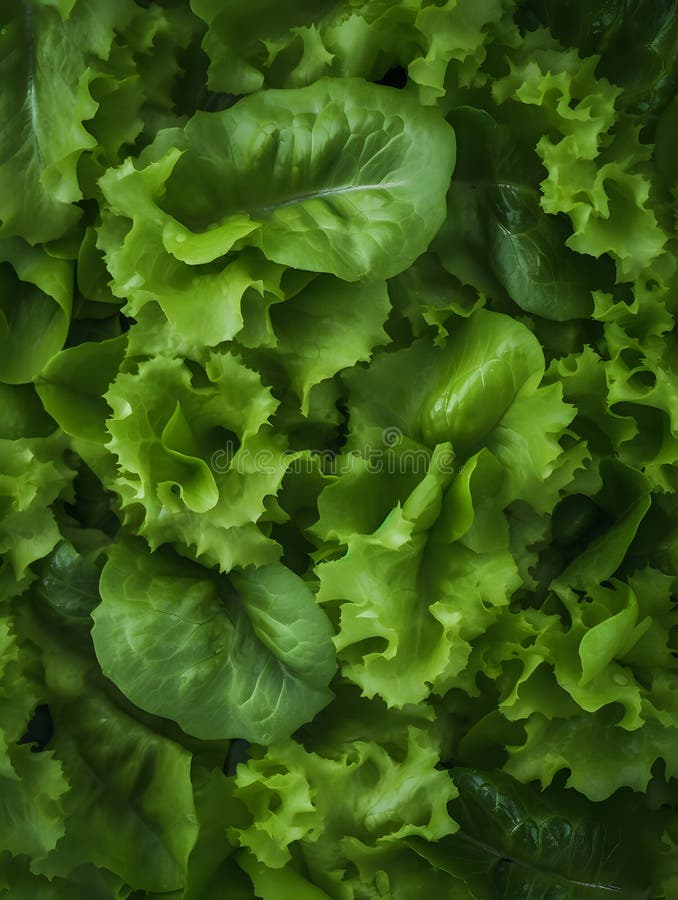 Lettuce Green Leaves Background Stock Illustration - Illustration of ...