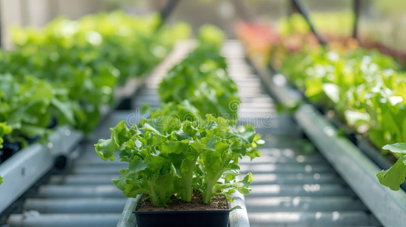 Lettuce is Grown in a Modern Greenhouse Stock Image - Image of garden ...