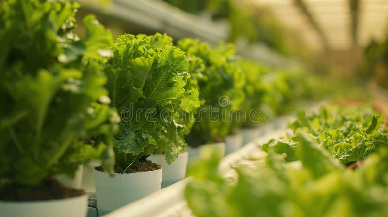 Lettuce is Grown in a Modern Greenhouse Stock Photo - Image of growth ...