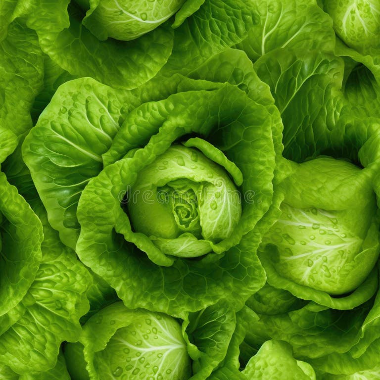 Lettuce Pattern Ultra Realistic Stock Illustration - Illustration of ...