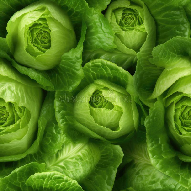 Lettuce Pattern Ultra Realistic Stock Illustration - Illustration of ...