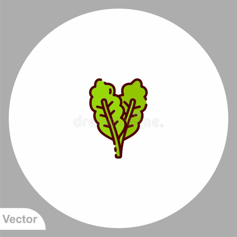 No Lettuce Symbol on White Background Stock Illustration - Illustration ...