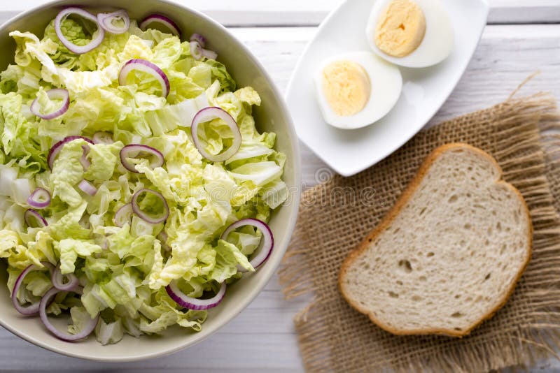 Lettuce. Vegetarian Food, Light Snacks. Stock Image - Image of salad ...