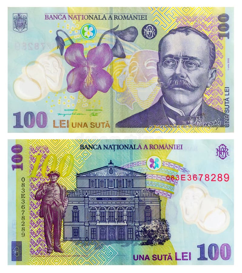 Cento leu della Romania fotografia stock. Immagine di romania - 46915208