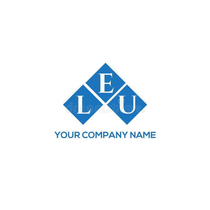 LEU Letter Logo Design on BLACK Background. LEU Creative Initials ...