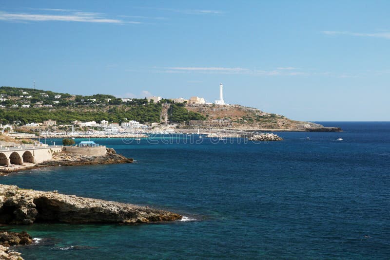 Erstaunlicher Strand Bei Leuca, Landschaft, Panorama Stockbild - Bild ...