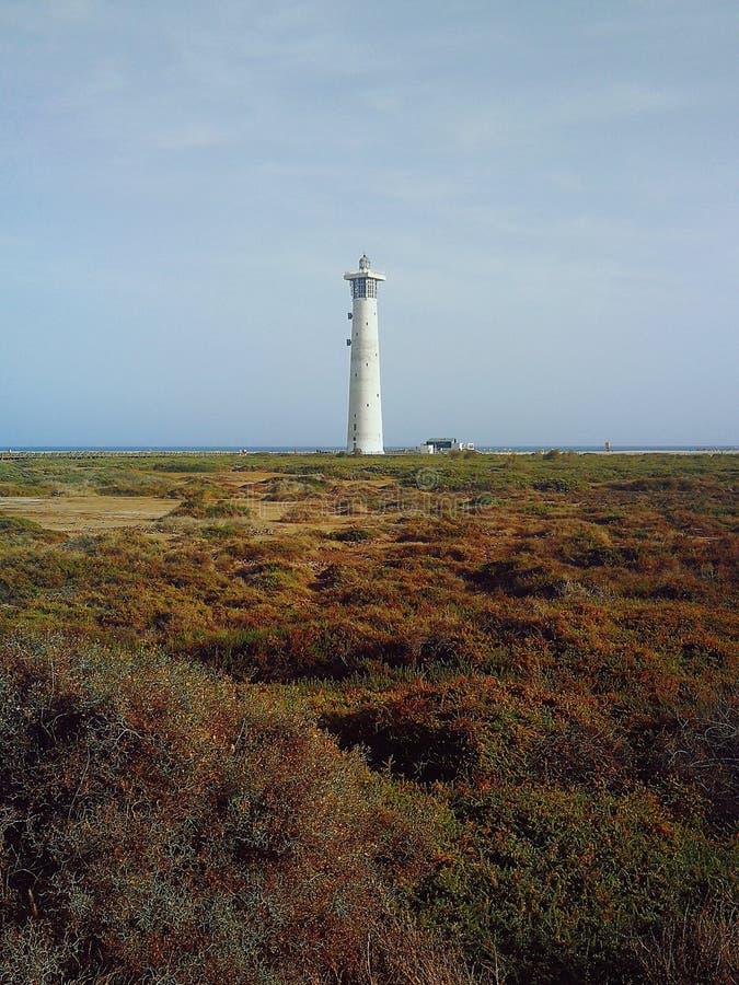 Leuchtturm Morro Jable De Fuerteventura Stockfoto - Bild von klippe ...