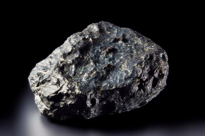 Leucite is a Rare Precious Natural Stone on a Black Background. AI ...