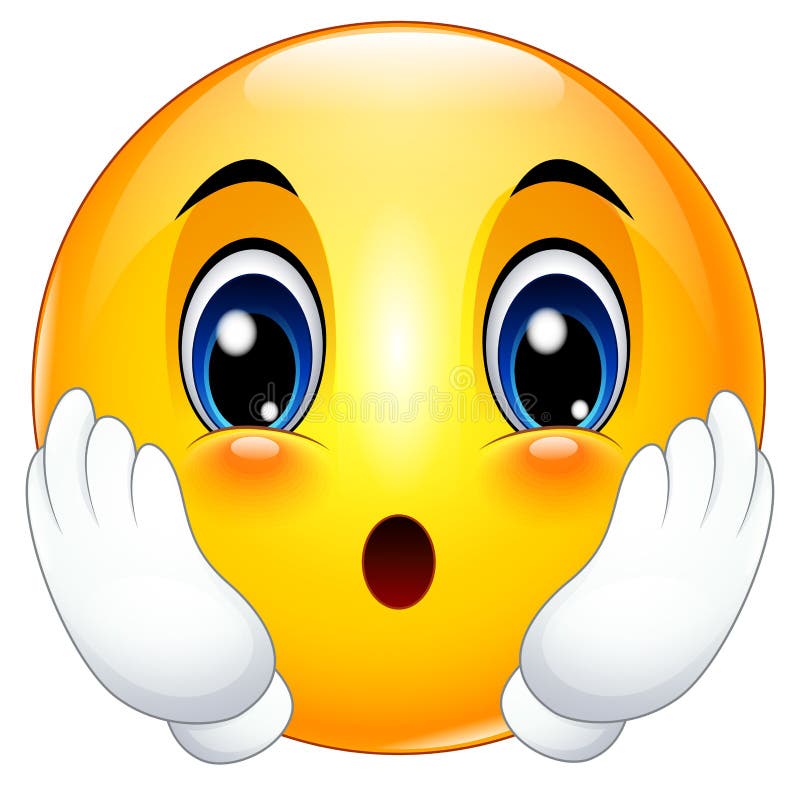 Schattige Cartoon-emoticon Verbaasd Vector Illustratie - Illustration ...