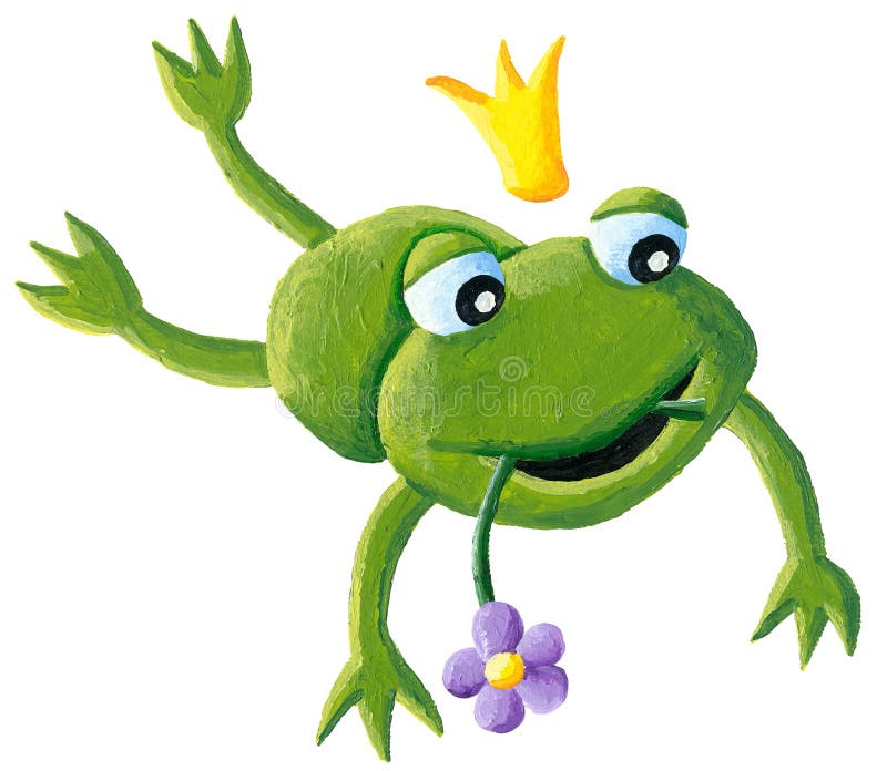 De Prins Van De Kikker Het Springen Stock Illustratie - Illustration of ...