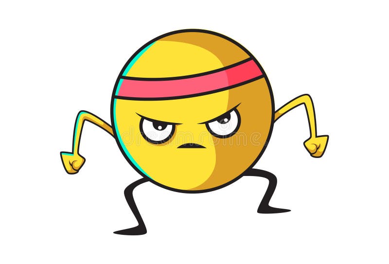 Leuke Bal Emoji stock illustratie. Illustration of achtergrond - 90087252