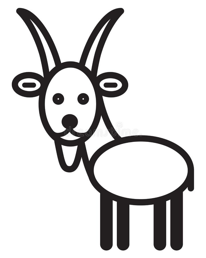 Leuke Dierlijke Geit - Illustratie Vector Illustratie - Illustration of ...