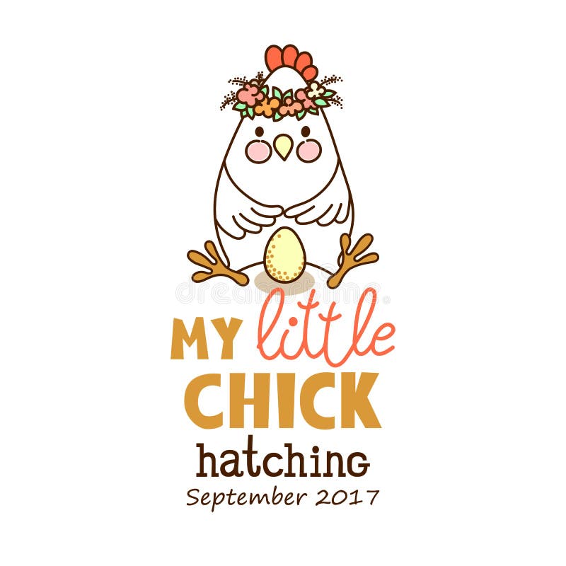 Leuke kippentekening stock illustratie. Illustration of wachten - 83974402