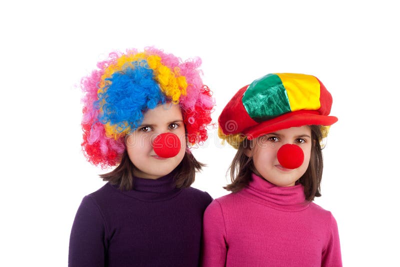 Schattige kleine clowns stock afbeelding. Image of leuk - 23939439
