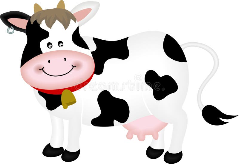 Leuke koe vector illustratie. Illustration of beeldverhaal - 27710189