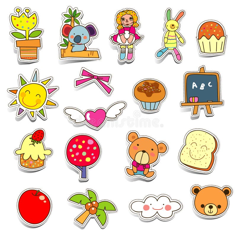 Leuke pictogrammen vector illustratie. Illustration of vector - 64209698