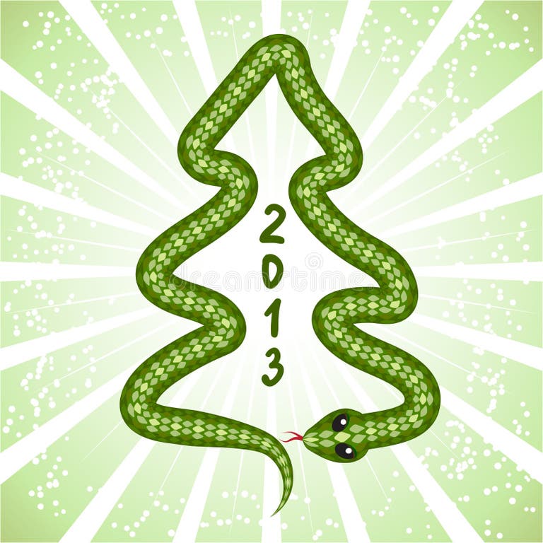 Leuke Slang (symbool Van Het Jaar Van 2013) Vector Illustratie ...