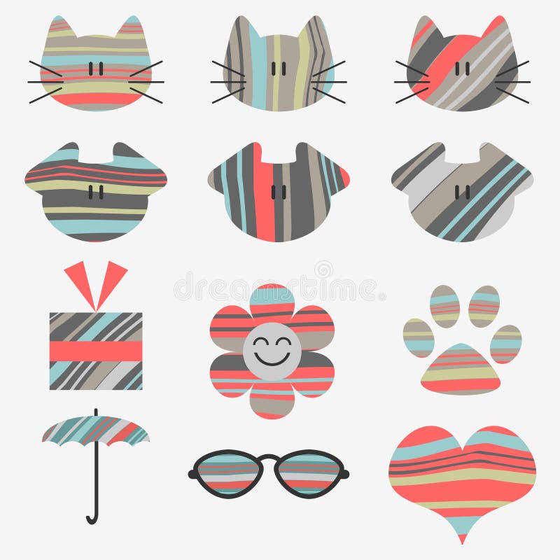 Leuke stickers vector illustratie. Illustration of dier - 27847774