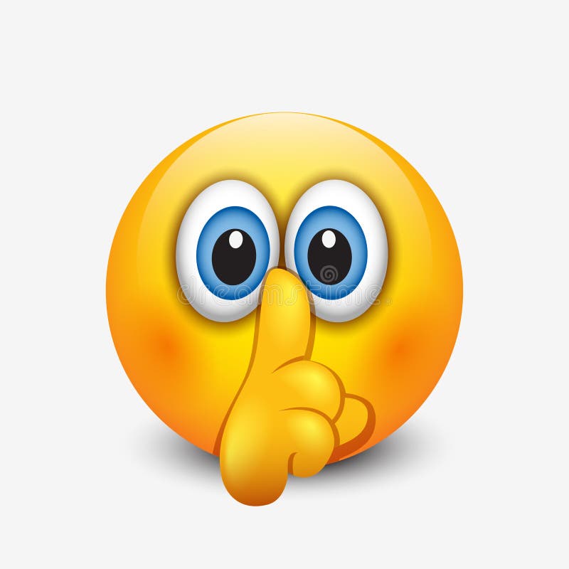 Leuke Stilte Emoticon, Emoji, Smiley - Vectorillustratie Vector ...