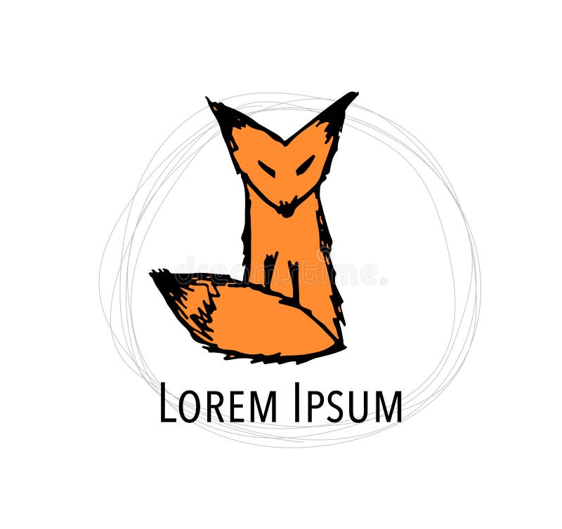 Leuke Vos, Schets Voor Uw Ontwerp Vector Illustratie - Illustration of ...