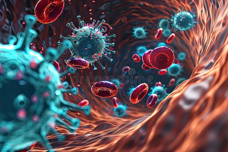 Leukocytes, Aggressive Immune Response with Leukocytes Destroying ...