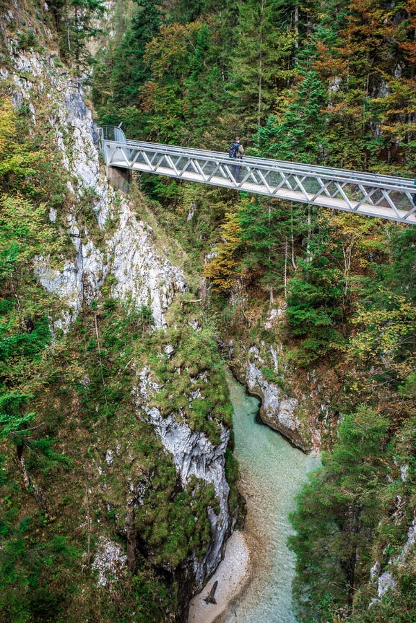 Leutaschklamm - Wild Gorge with River in the Alps of Germany Stock ...