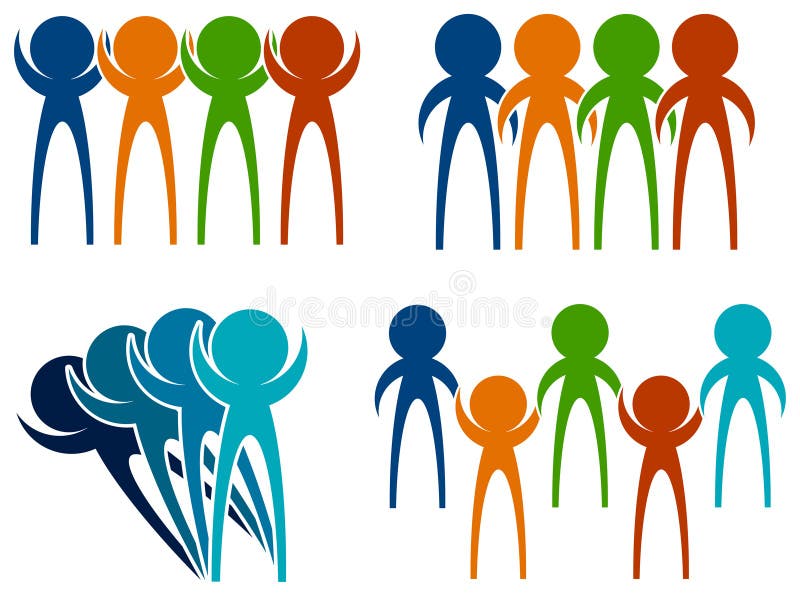 Leute mit Teamwork vektor abbildung. Illustration von zeichen - 42771752