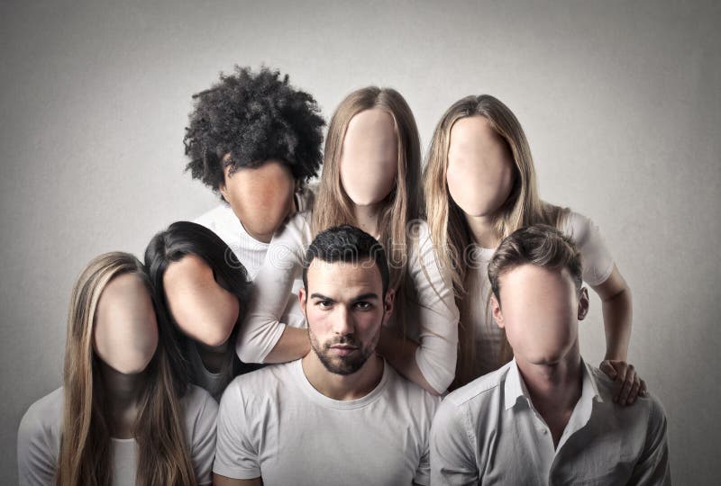 Leute ohne Gesichter stockfoto. Bild von lachen, porträt - 35812692