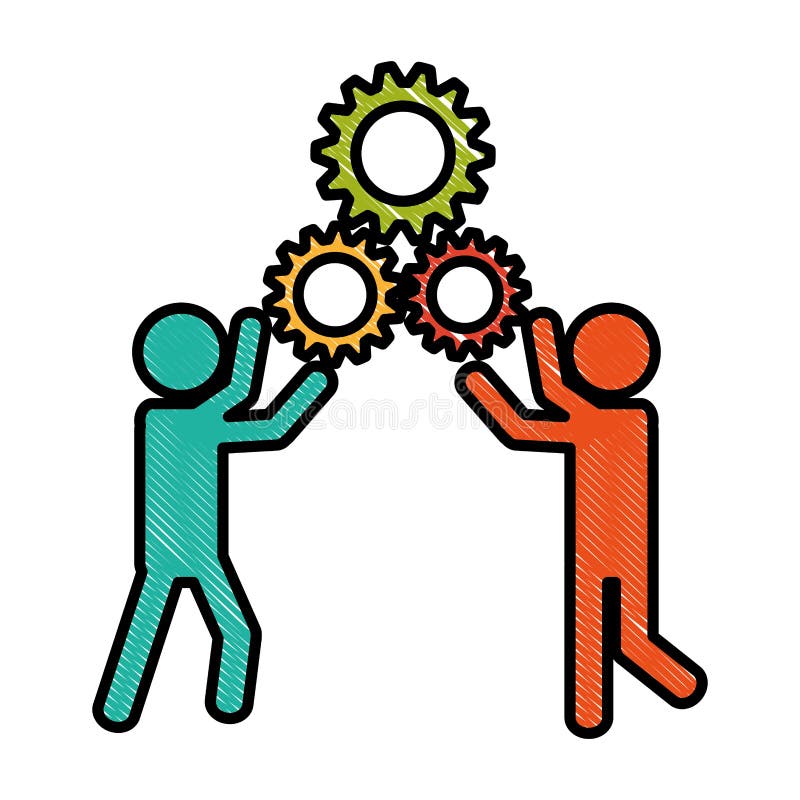 Leute- und Teamwork-Design vektor abbildung. Illustration von ...