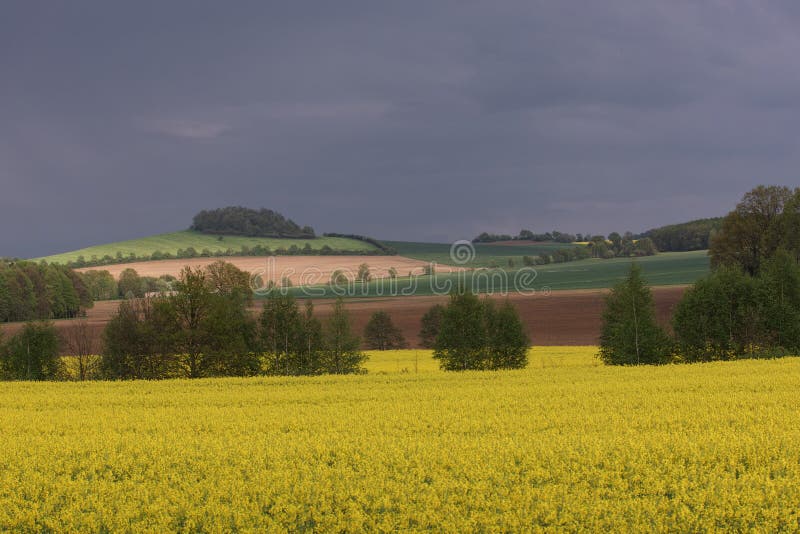 Leutersdorf in Upper Lusatia Stock Photo - Image of hiking, fields ...