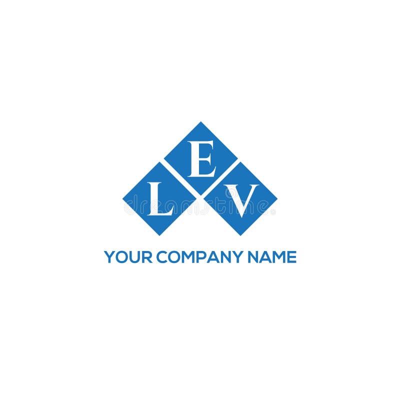 LEV Letter Logo Design on BLACK Background. LEV Creative Initials ...