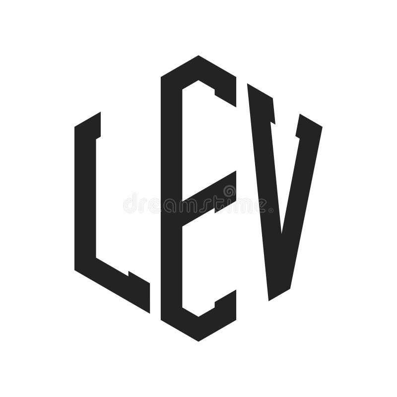 LEV Logo Design. Initial Letter LEV Monogram Logo Using Hexagon Shape ...