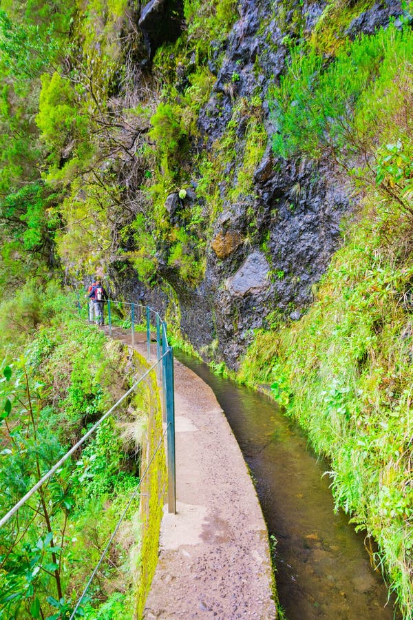 Levada Das 25 Fontes and Levada Do Risco Stock Image - Image of falls ...