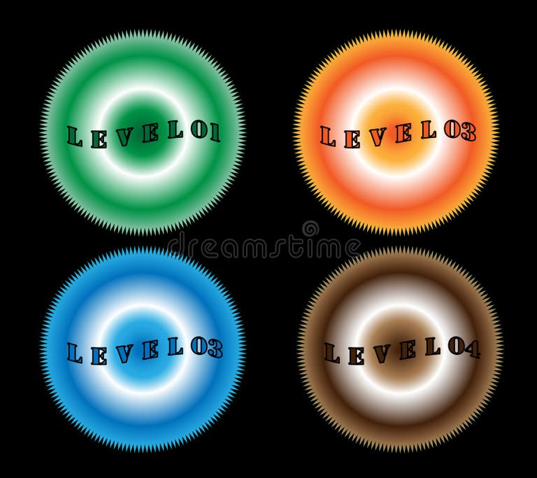 Levels Badges Stock Illustrations – 38 Levels Badges Stock ...