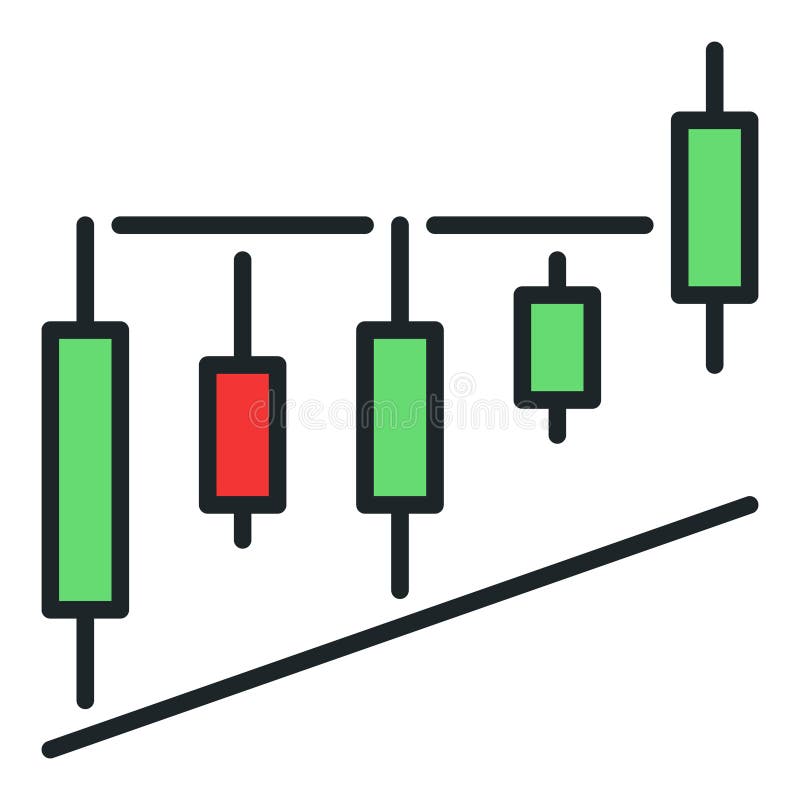 Level Breakout Trading Chart Vector Cryptocurrency Colored Icon or ...
