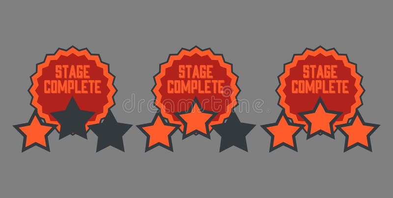 Level complete Badge stock vector. Illustration of icon - 106655507