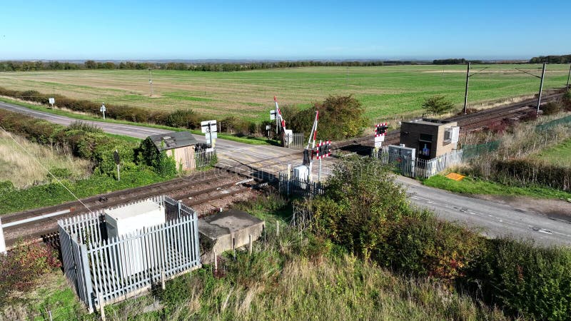 Level Crossing Barriers Closing To Indicate that a Train Will Be ...