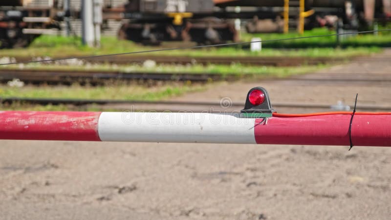 Level Crossing Intersection of Railway Line and Road with Lowered ...