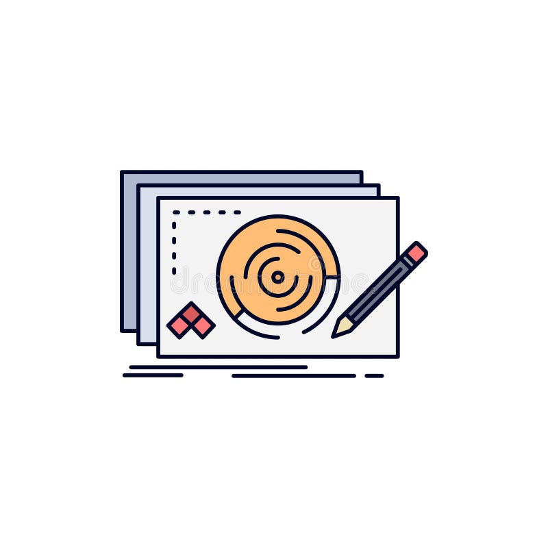 Level, Design, New, Complete, Game Flat Color Icon Vector Stock Vector ...