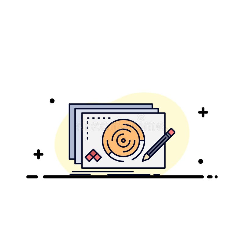 Level, Design, New, Complete, Game Flat Color Icon Vector Stock Vector ...