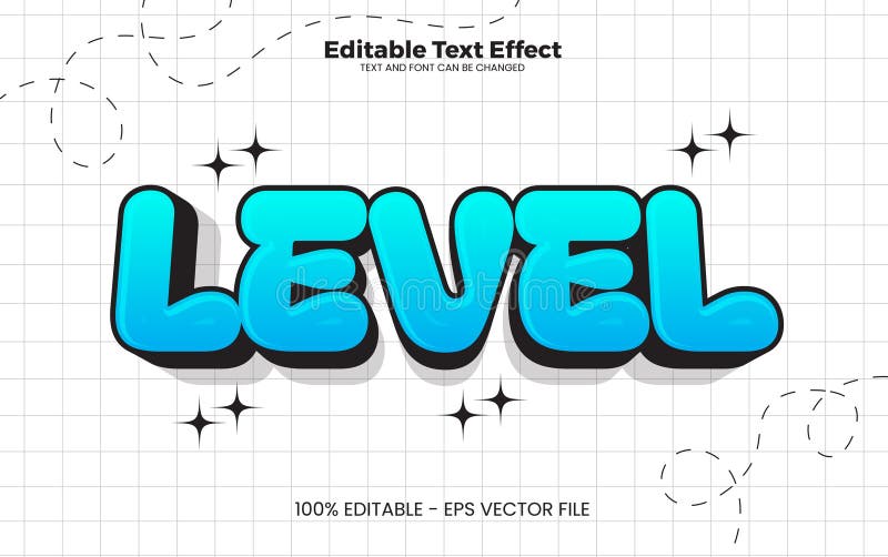Level Editable Text Effect in Modern Trend Style Stock Illustration ...