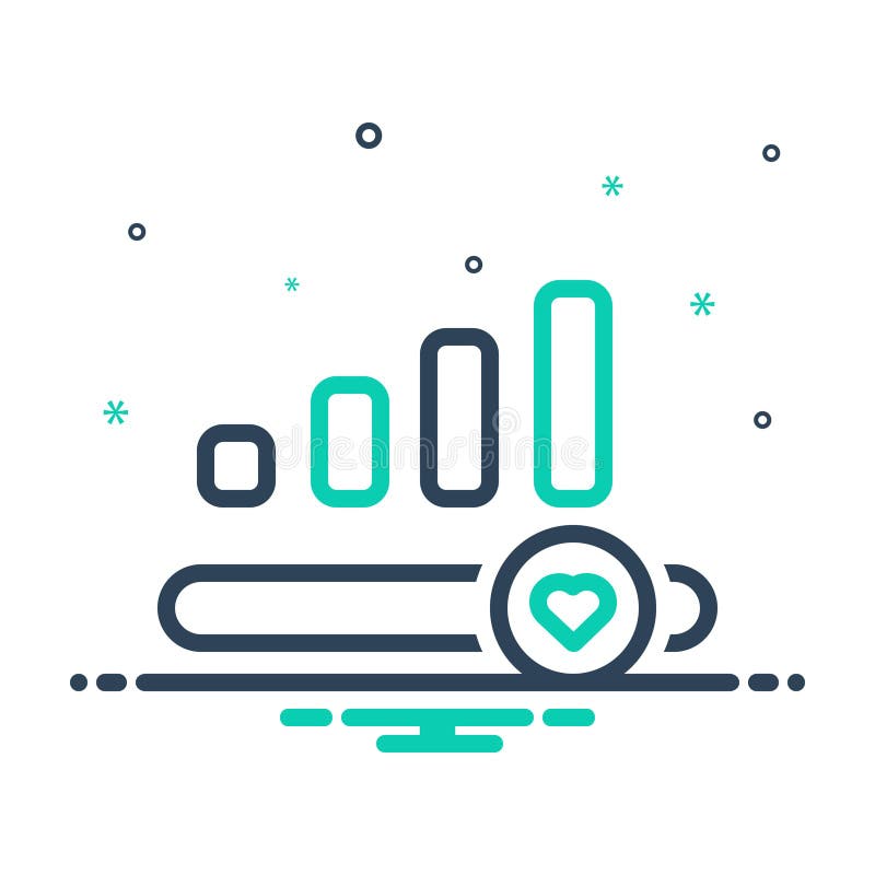 Mix Icon for Level, Progress Bar and Love Meter Stock Vector ...