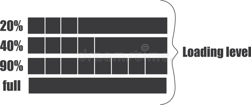 Level Icon, Loading Level Black Vector Icon Stock Vector - Illustration ...