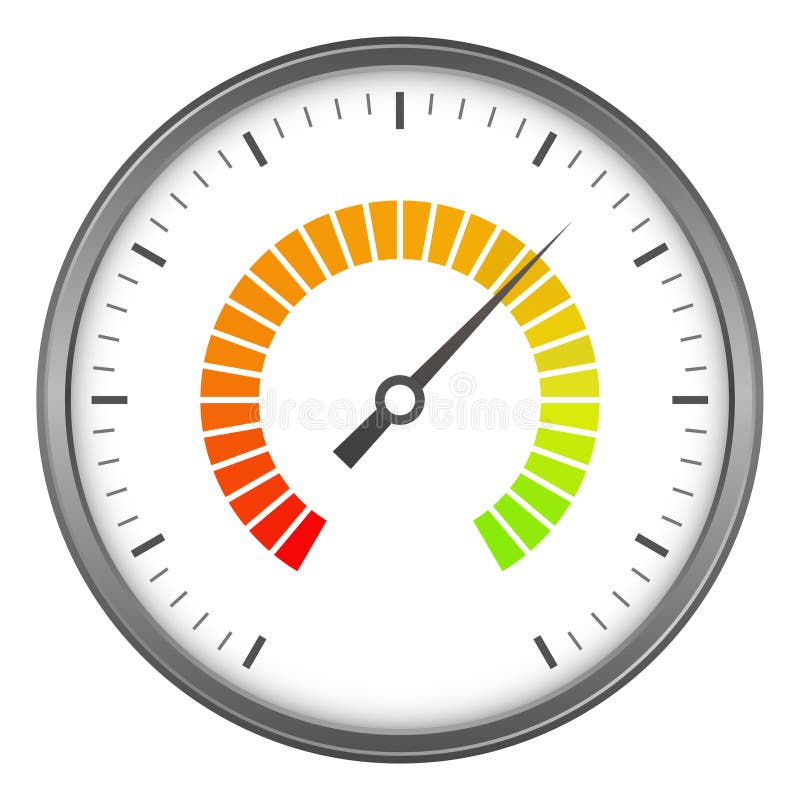 Level Indicator Gauge. Round Dashboard Measure Indicator Stock Vector ...