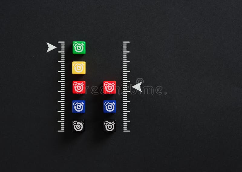 Level Indicator Measuring the Levels of Goal Achievement Stock Photo ...