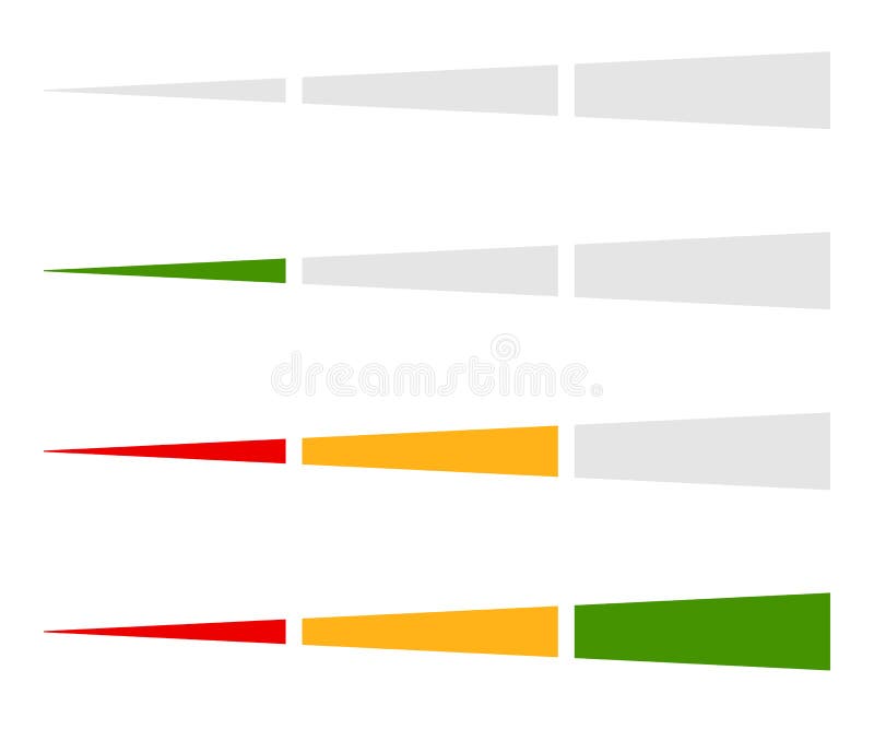 Level Indicator, Progress Bar Element in Set Stock Vector ...