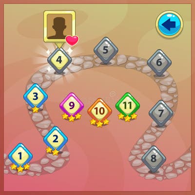 Game Level Map Ui Stock Illustrations – 394 Game Level Map Ui Stock ...